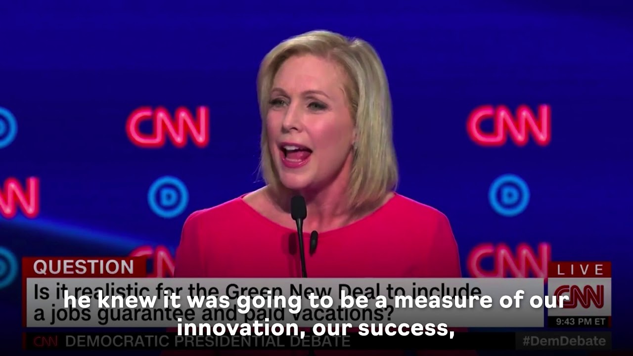 Cnn Democratic Debate Kirsten On Climate Change Youtube