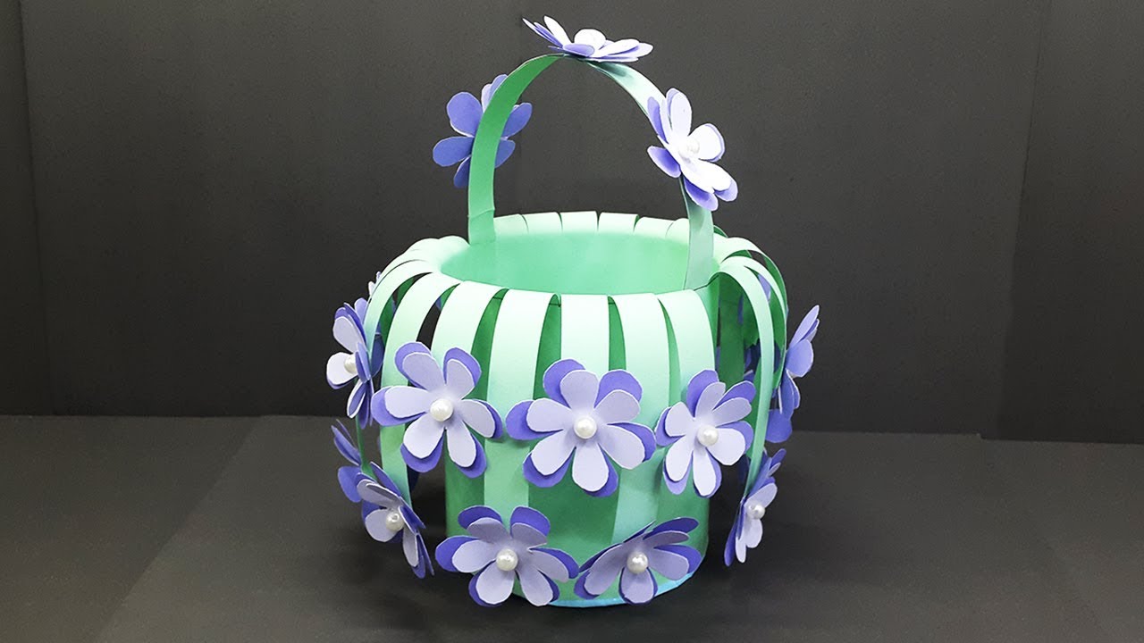 How To Make Flower Basket With Craft Paper Best Flower Site