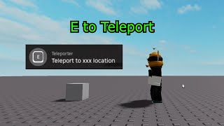 How To Make Hold E To Teleport In Roblox Studio Onfirerobloxscripting ...