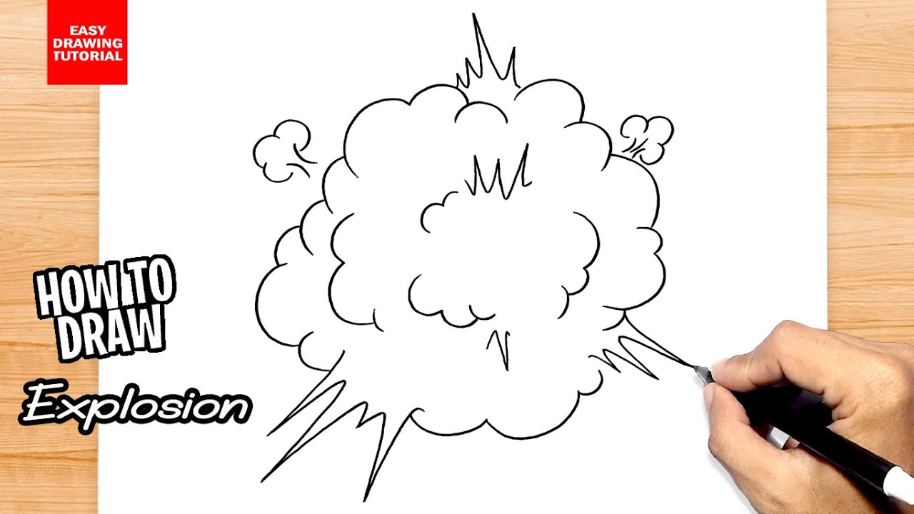 How To Draw Explosion Easy Youtube