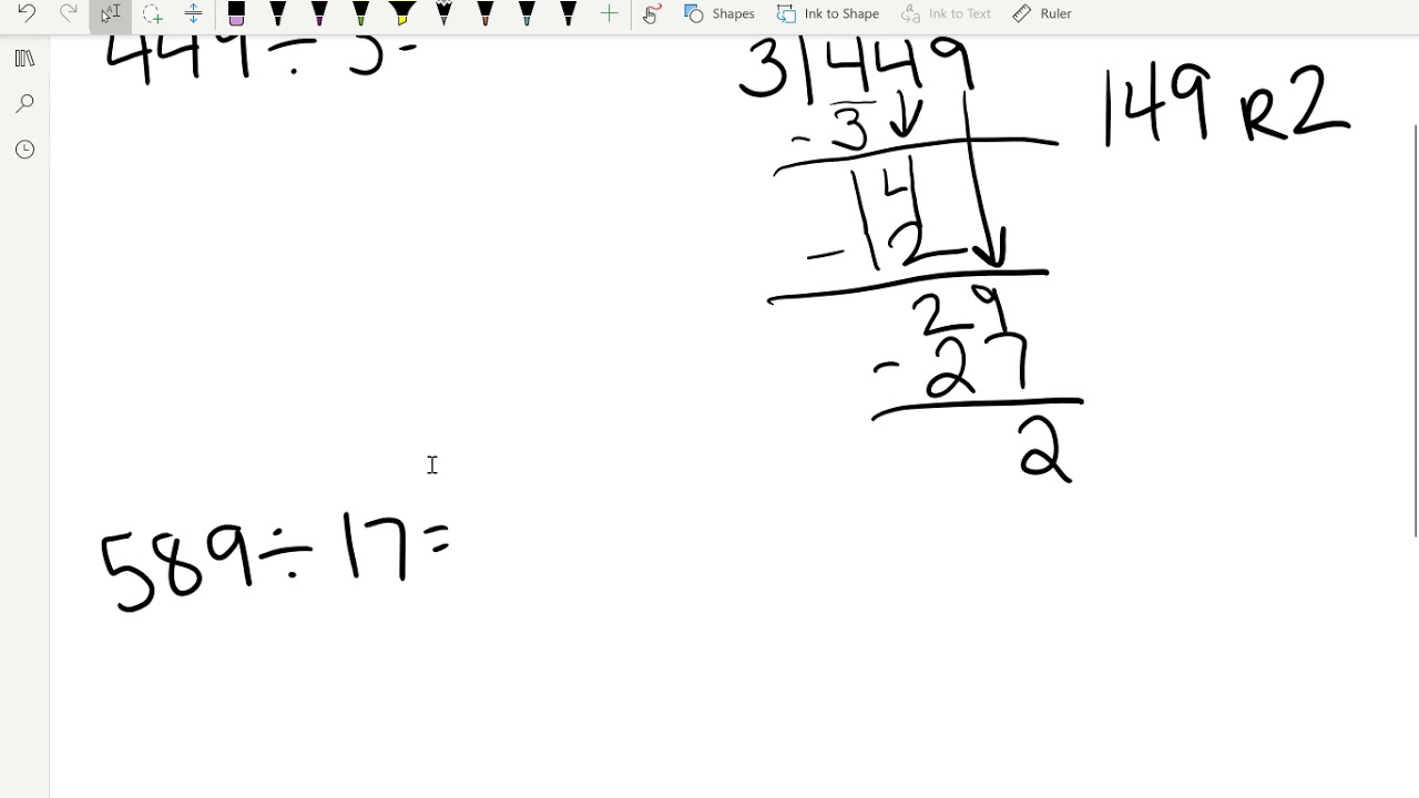 Division Using Standard Algorithm Youtube