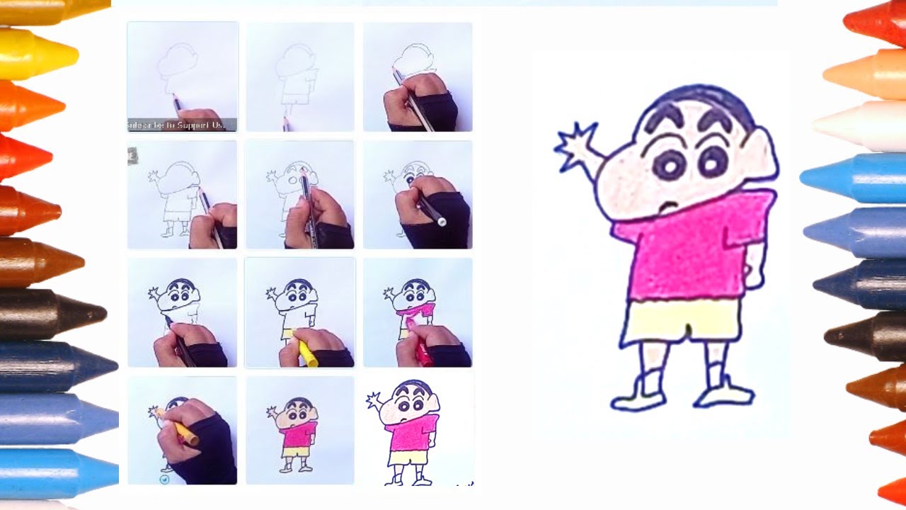 Shinchan Drawing How To Draw Shinchan Youtube