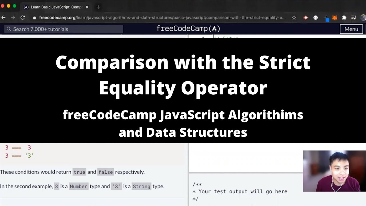 Comparison With The Strict Equality Operator Basic Javascript
