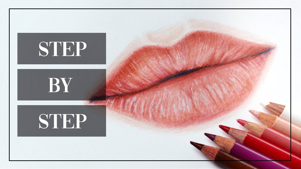 Red Lips Colored Pencil Drawing Lipstutorial Org