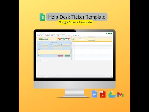 Google Sheets Template Help Desk Ticket Tracker Youtube