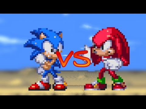 Sonic Vs Knuckles Sprite Animation Youtube