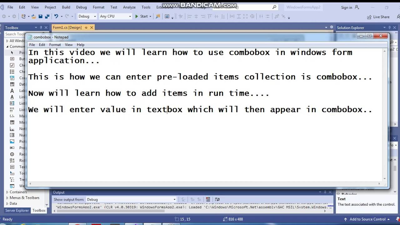 Combobox Part 1 Adding Items In Combobox Youtube