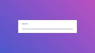 Float Input Field Animation With Html Pure Css Input Animation With
