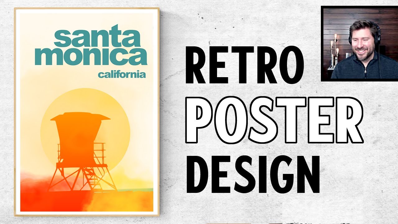 Inkscape Tutorial How To Make Retro Travel Poster 2d Flat Vector