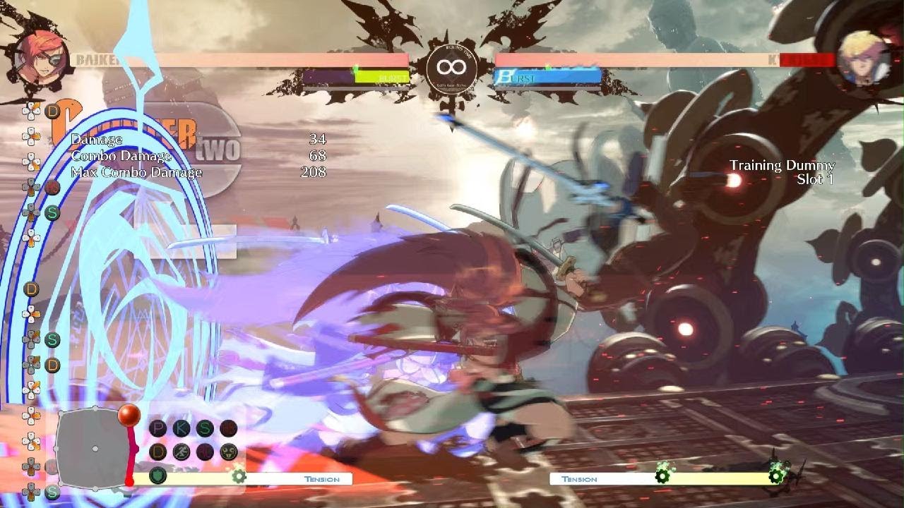 Real Baiken Ch 2s Wa Round Start Combo Youtube