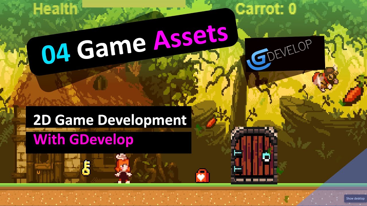Gdevelop Tutorials 04 Create A 2d Game Getting Game Assets Youtube