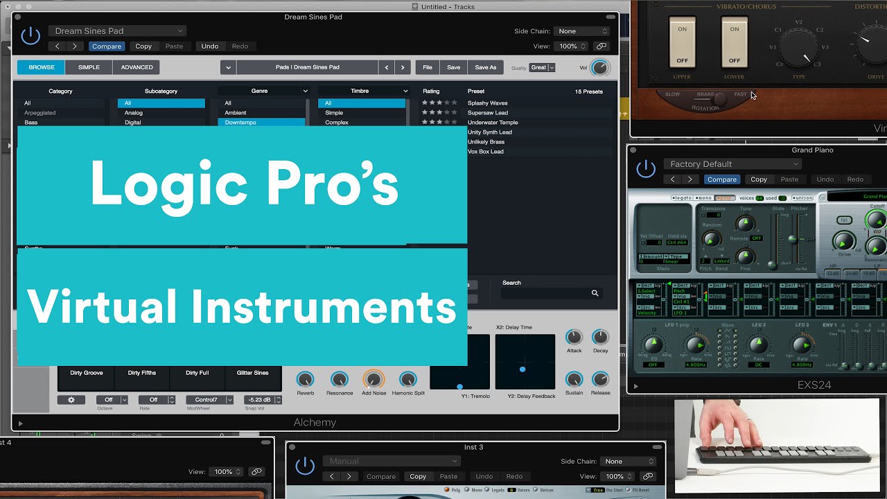 An Overview Of Logic Pro S Virtual Instruments Youtube