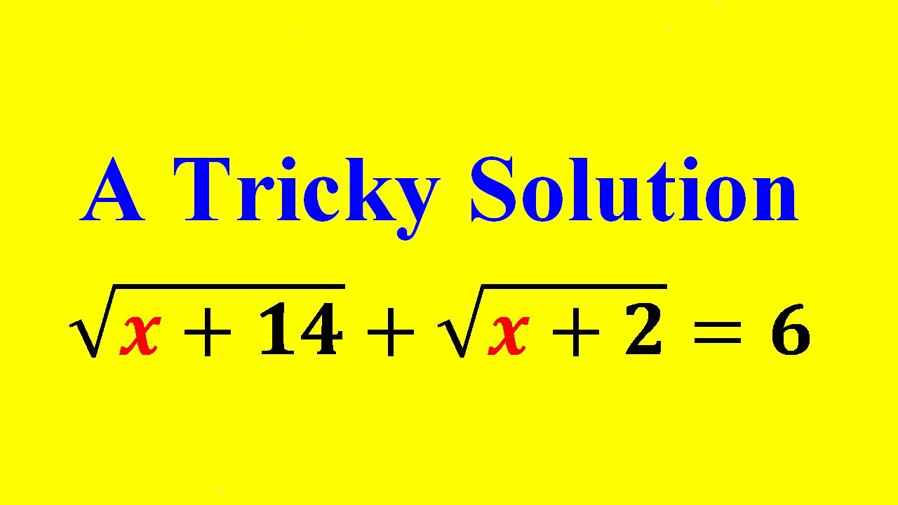 A Tricky Algebra Question Math Olympiad Youtube