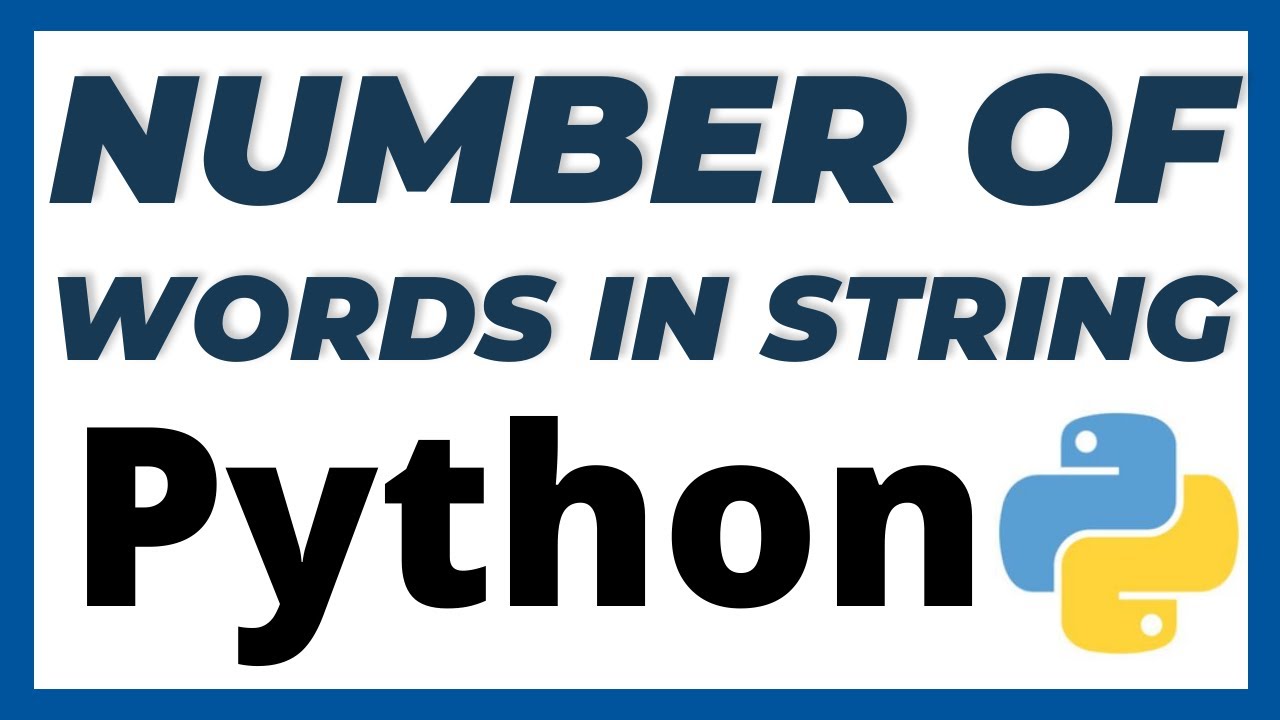 Python Program To Count Number Of Words In A String Tutorial Youtube