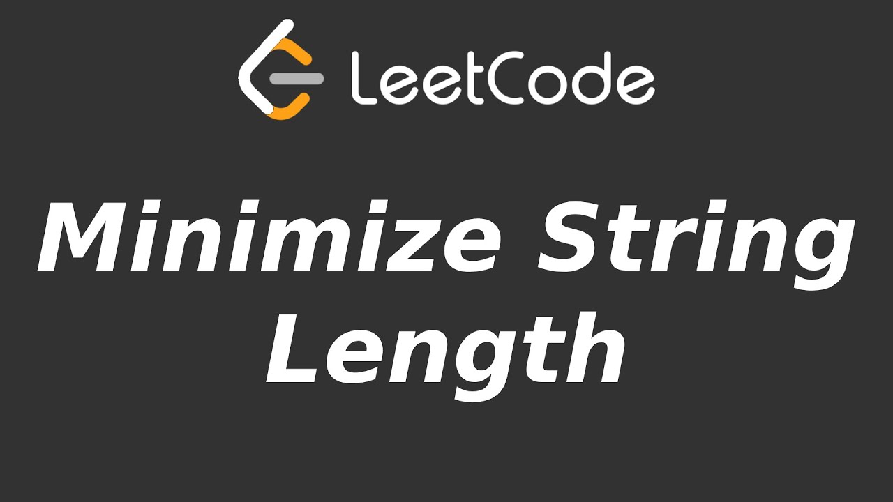 Minimize String Length Leetcode 2716 Python Solution Code Answer