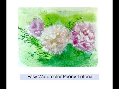 Watercolor Peony Tutorial Youtube
