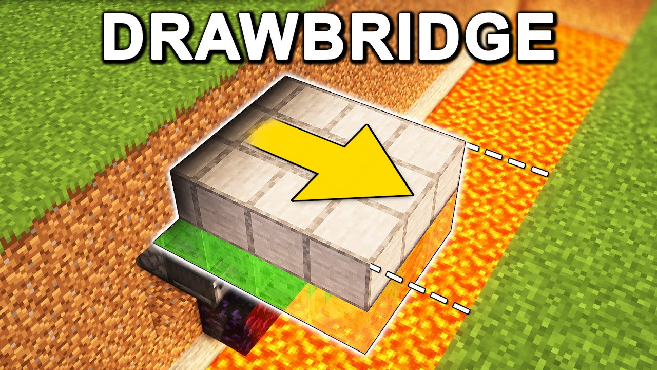 Easy Automatic Drawbridge In Minecraft 1 21 Tutorial Youtube