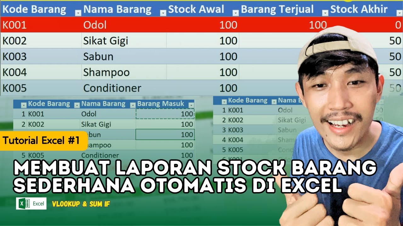 Membuat Laporan Stok Barang Otomatis Di Microsoft Excel Rekap Barang