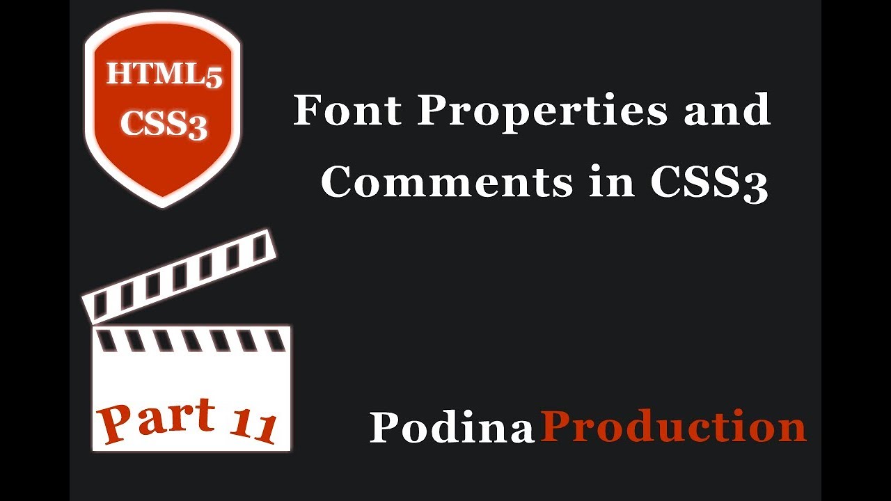 Font Properties Comments Html5 Css3 Tutorials Part 11 Youtube