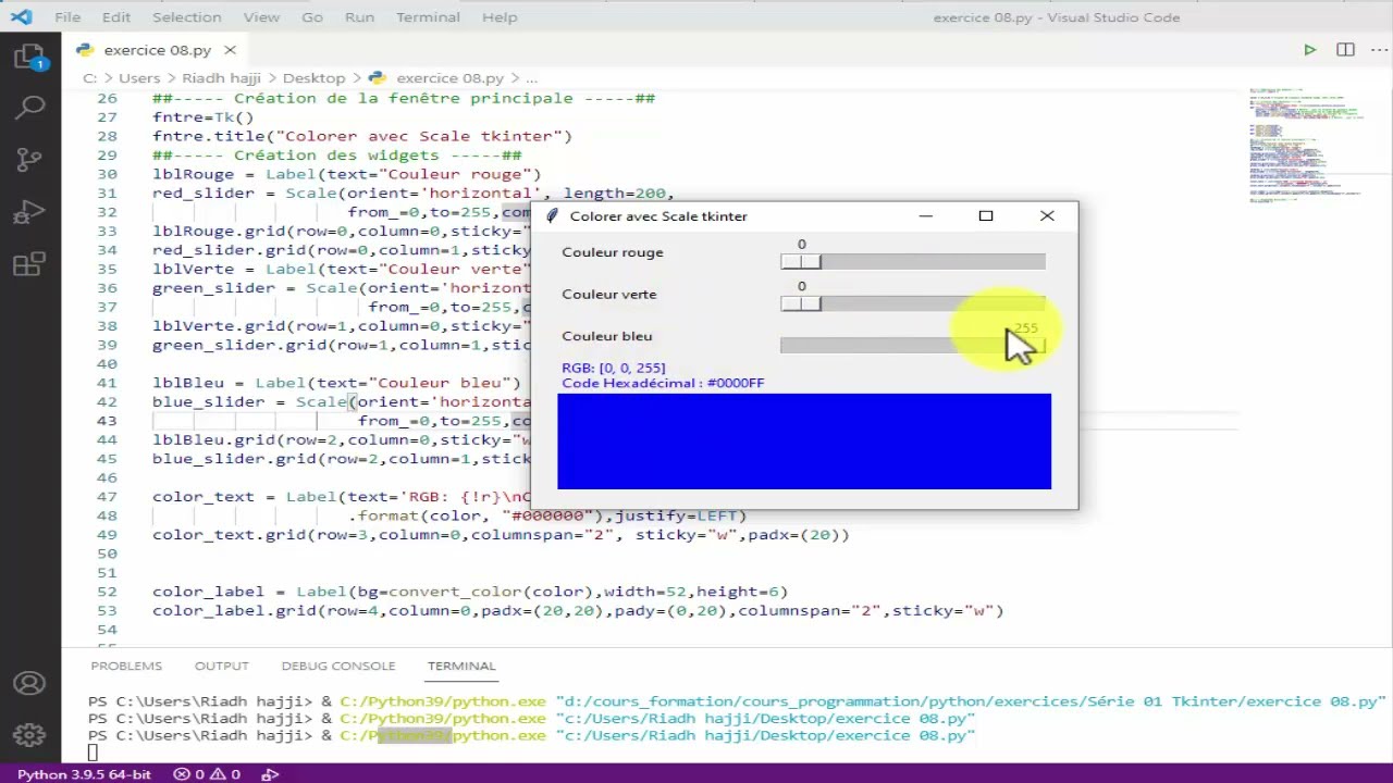 How To Set Tkinter Scale Slider S Color Youtube
