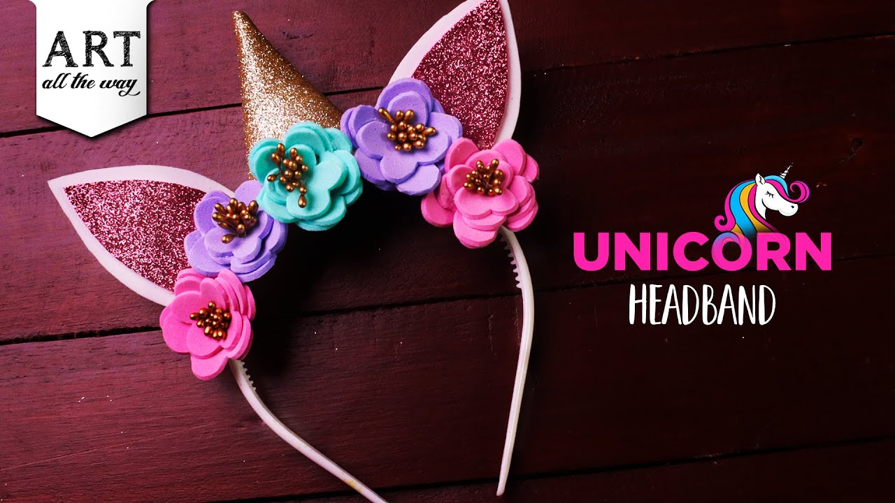 Unicorn Headband Kids Craft Ideas Hair Accessories Unicorn Theme