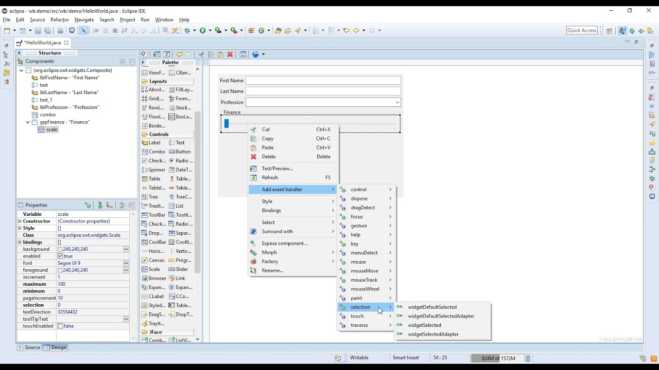 Eclipse Java Swing Ui Tutorial Youtube
