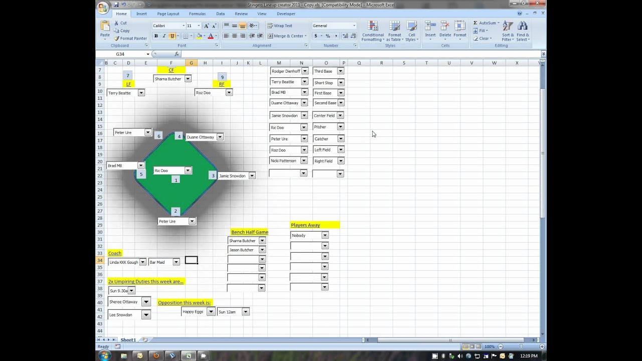 Baseball Lineup Creator Youtube