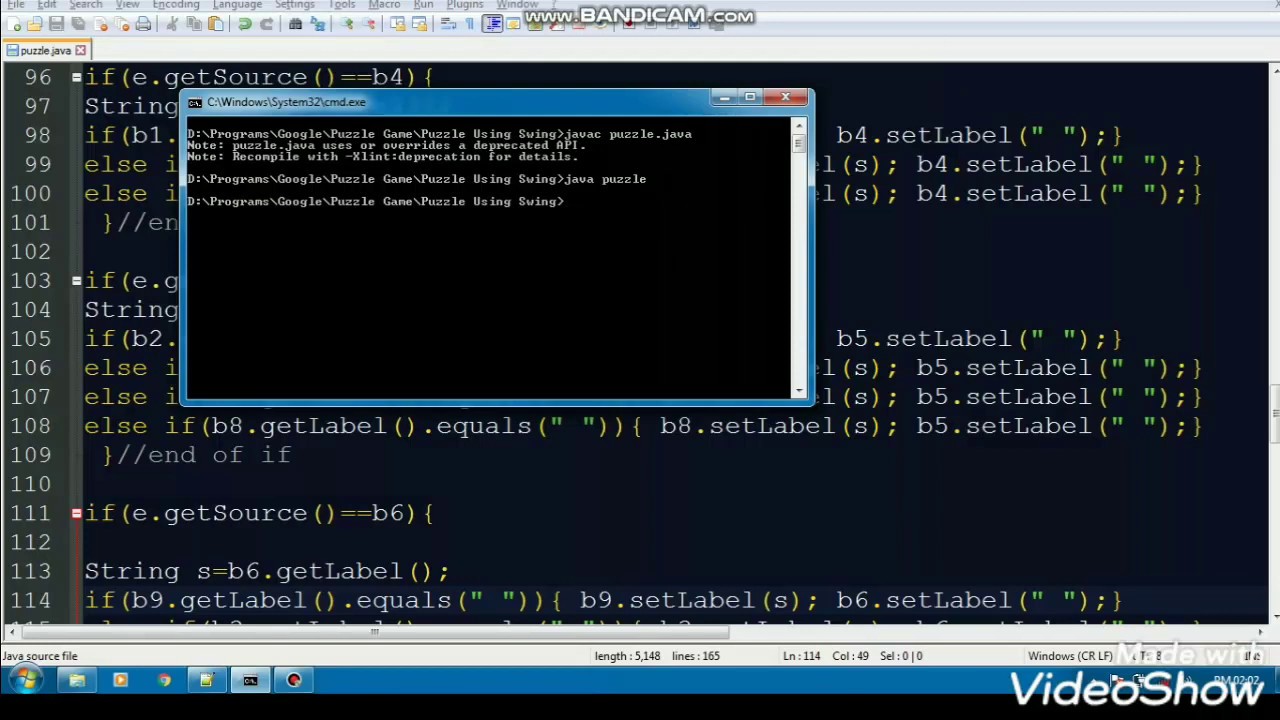 Puzzle Game In Java With Coding Youtube