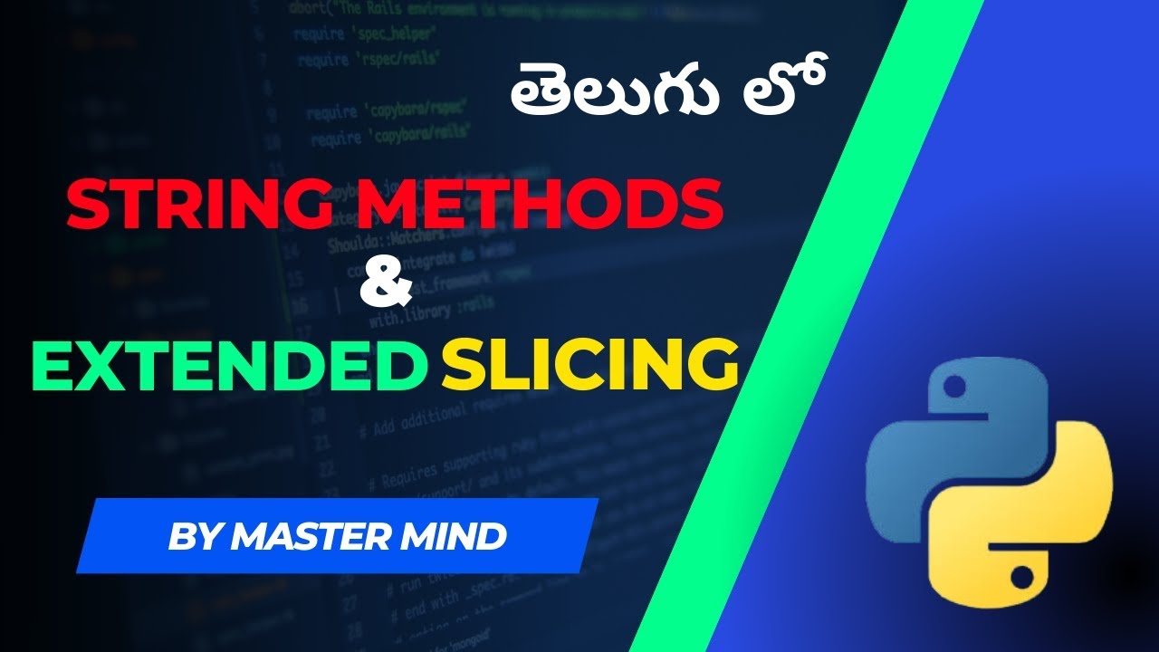 String Methods In Python 40 Youtube