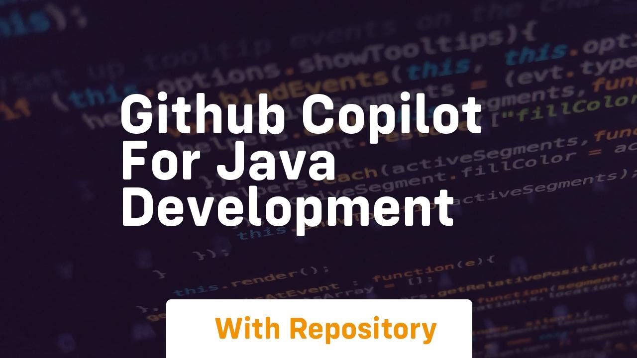 Github Copilot For Java Development Youtube