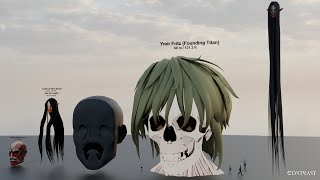 Attack On Titan Head Size Comparison 2024 3d Animation Size Comparison