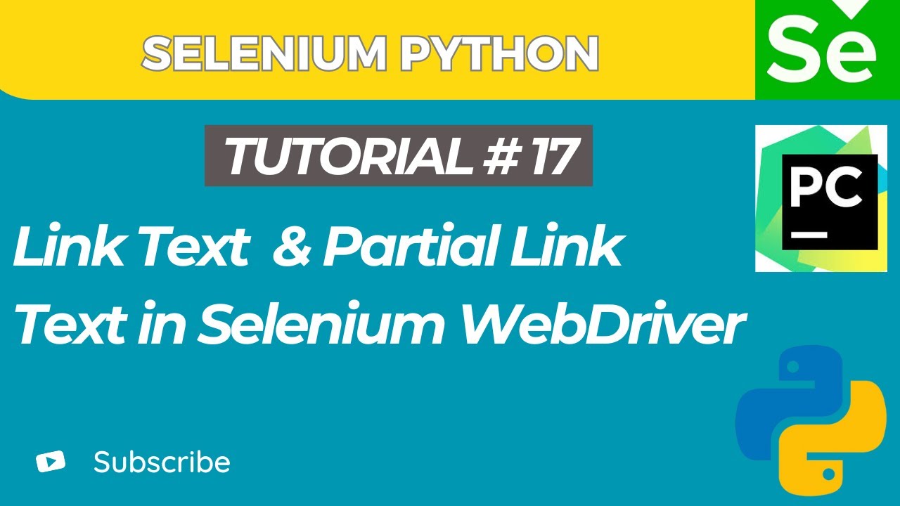 Selenium Webdriver With Python Tutorial 17 Link Text And Partial Link