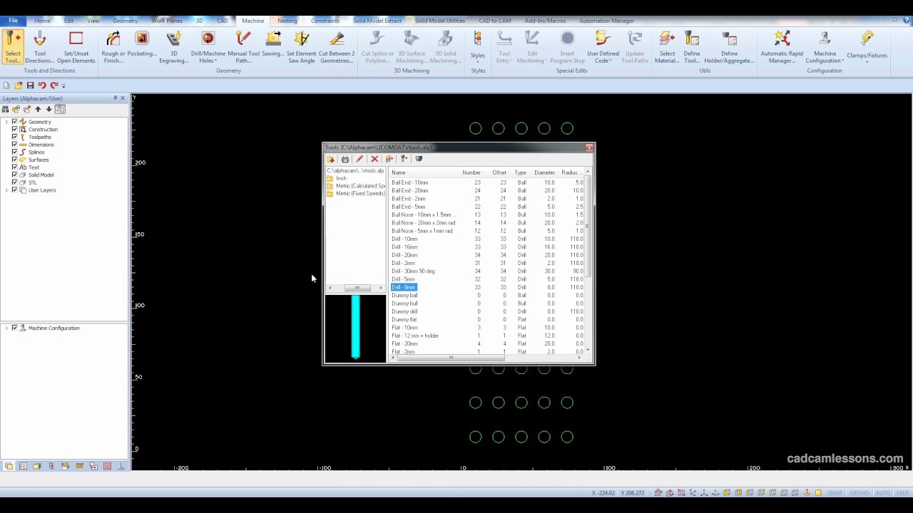 Alphacam Basics Array Youtube
