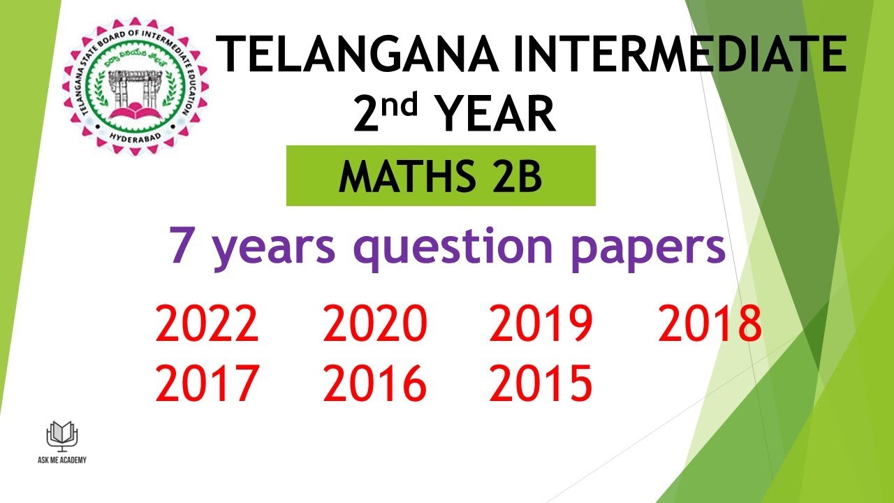 Ts Inter 2nd Year Maths 2b 2022 2020 2019 2018 2017 2016 2015 Em