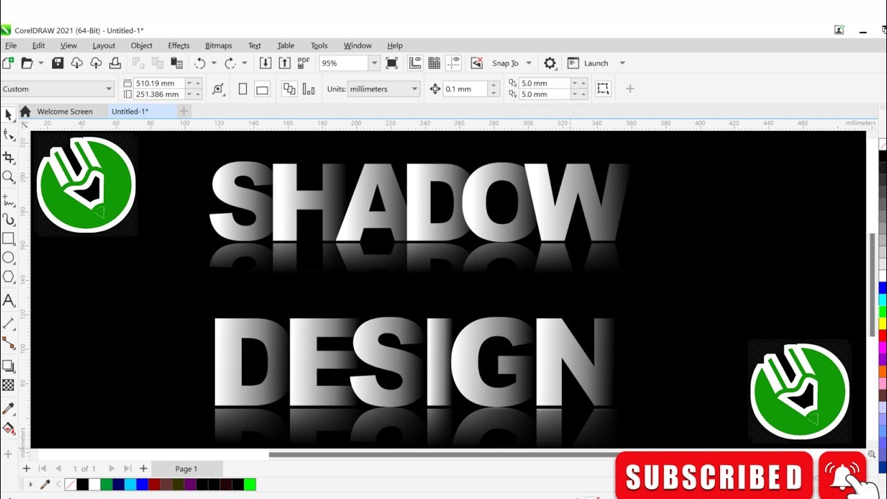 Creative Shadow Text Effect In Coreldraw Create Drop Shadow Effect In
