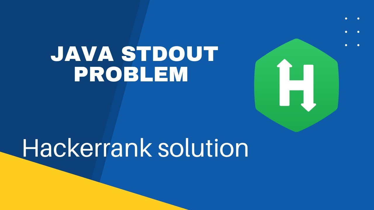 Hackerrank Java Basic Stdout Problem Solution Youtube
