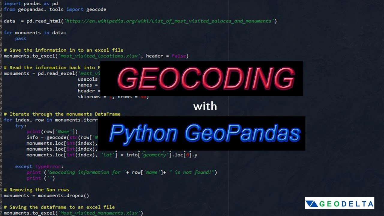 Geocoding Addresses With Python Geopandas Youtube