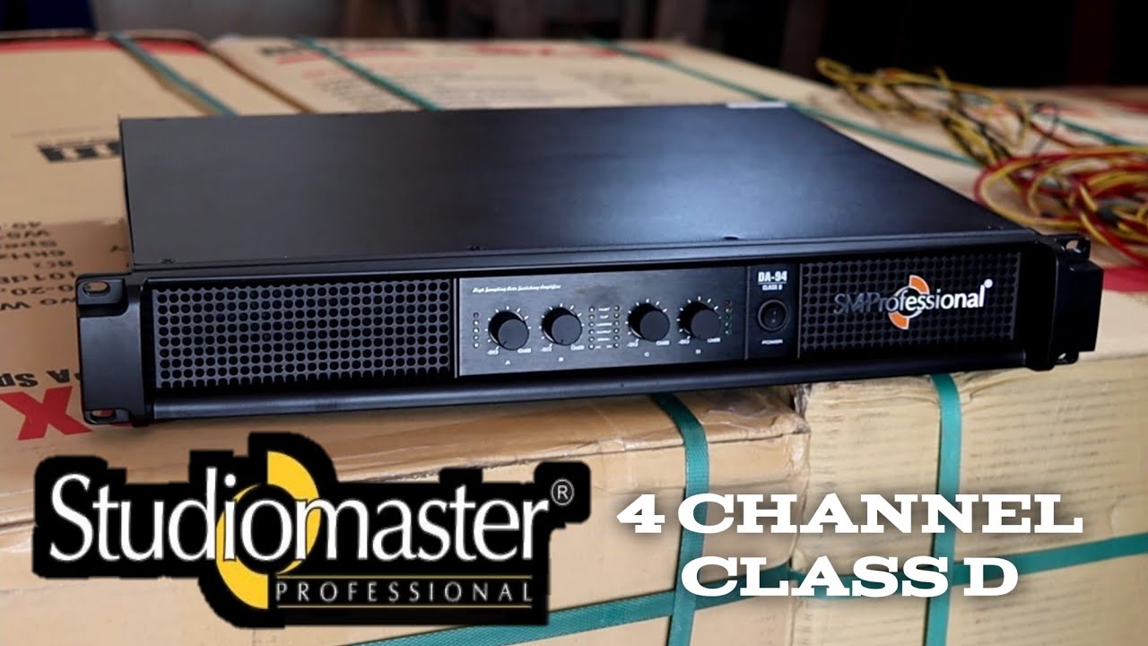 Studiomaster 4 Channel Class D Power Amplifier Youtube