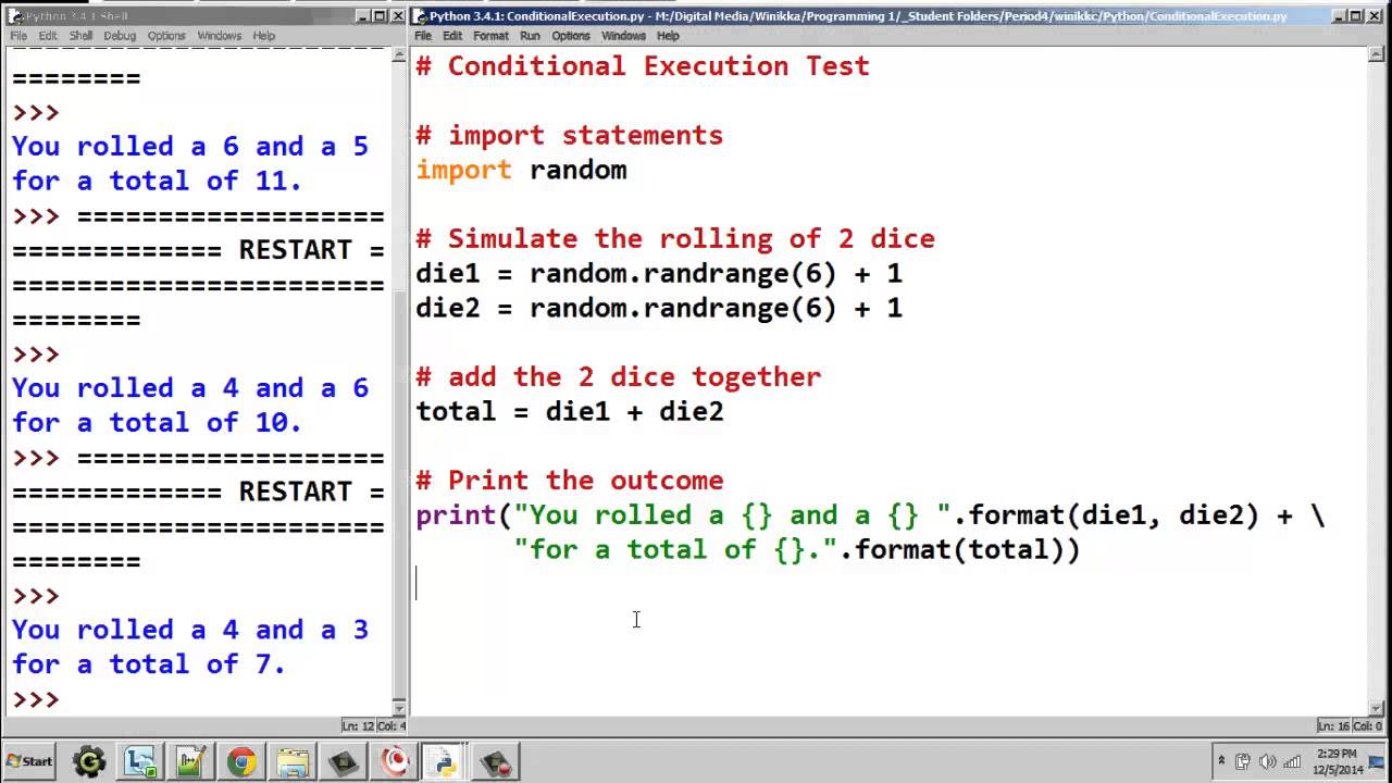 Roll The Dice Codes In Python