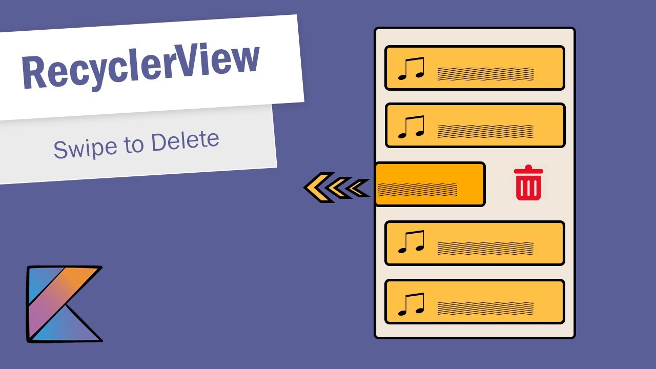 Recyclerview Swipe To Delete In Android Studio Part 4 Youtube