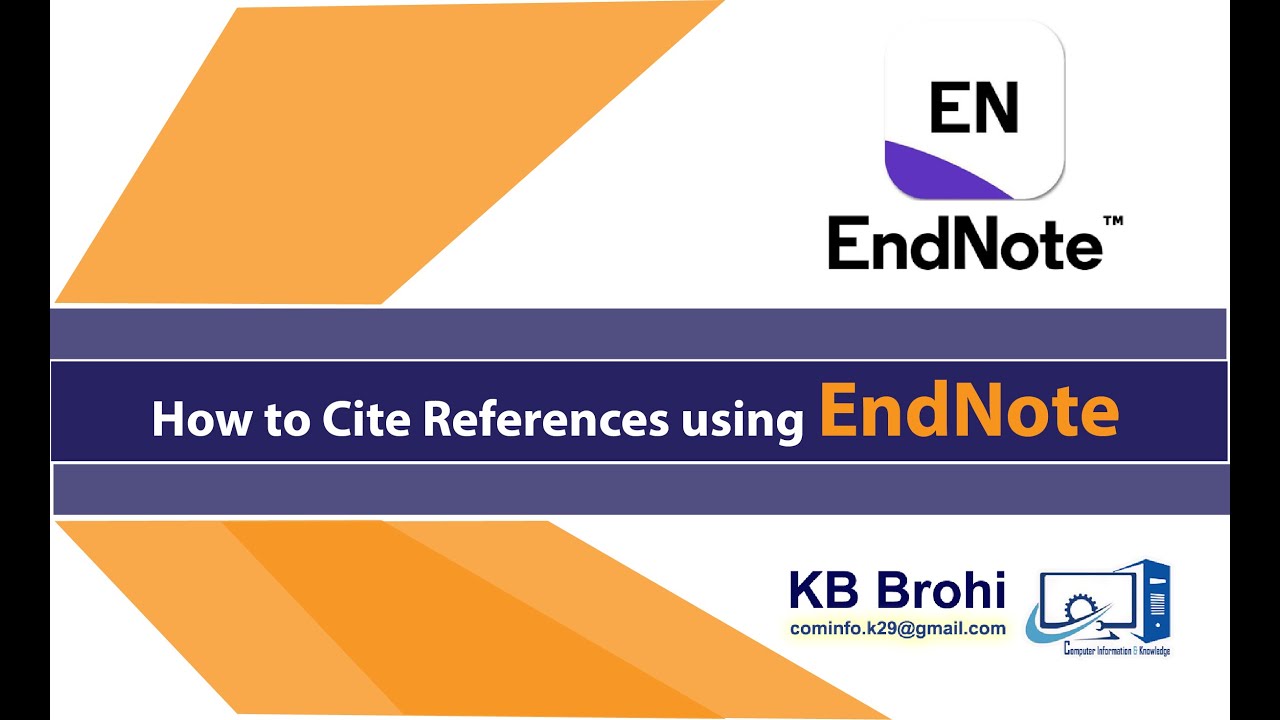 Referencing Using Endnote How To Add References Kb Brohi Youtube