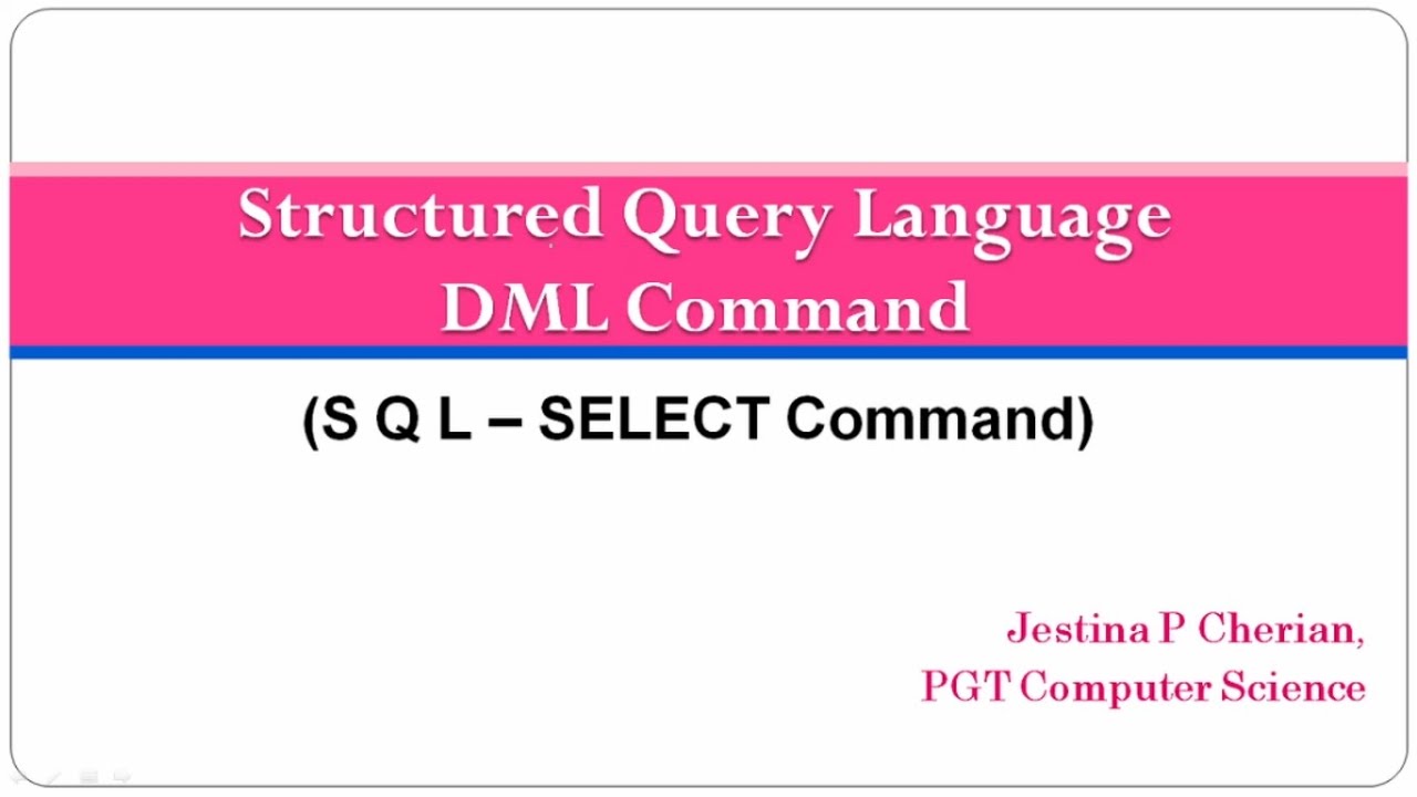 Sql Select Statement Youtube