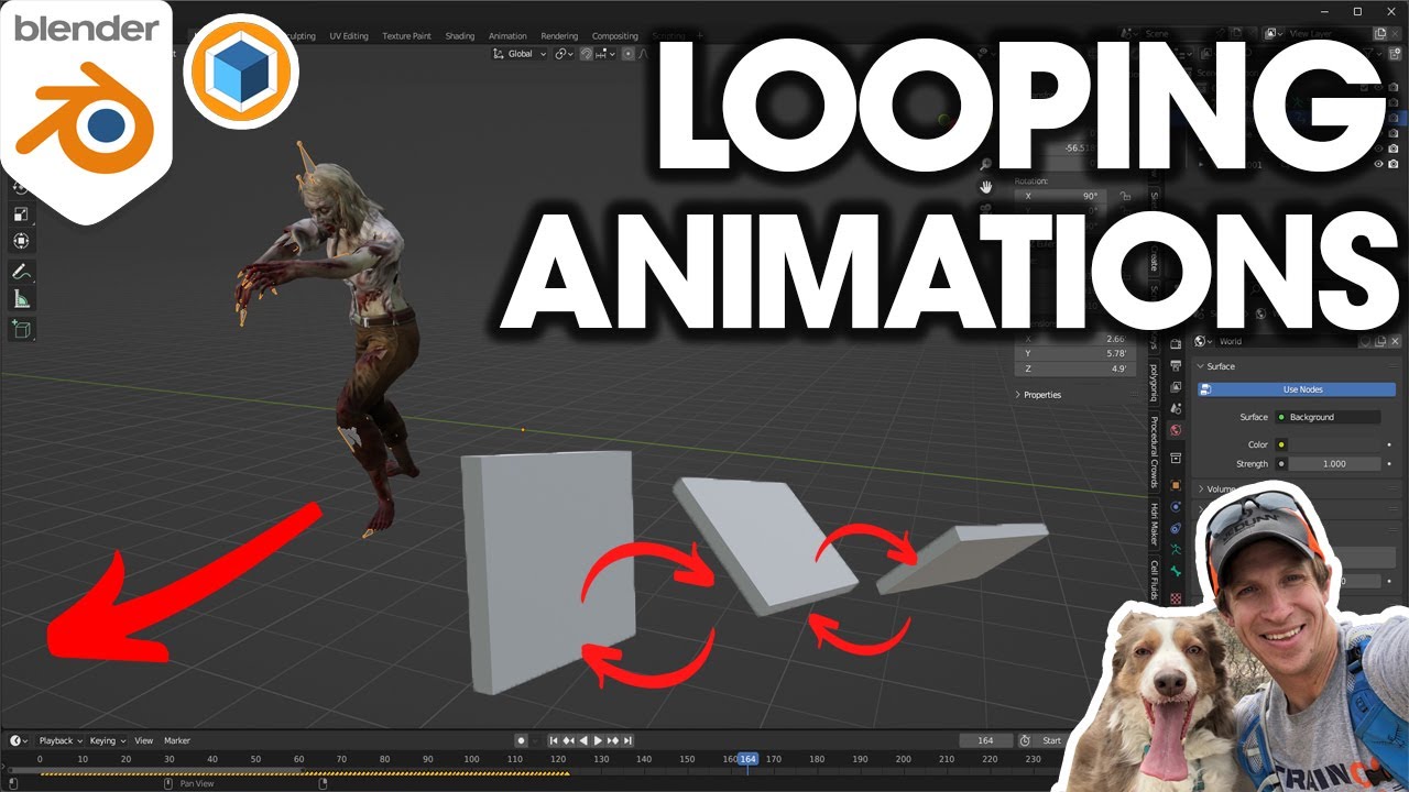 How To Create Looping Animations In Blender Youtube