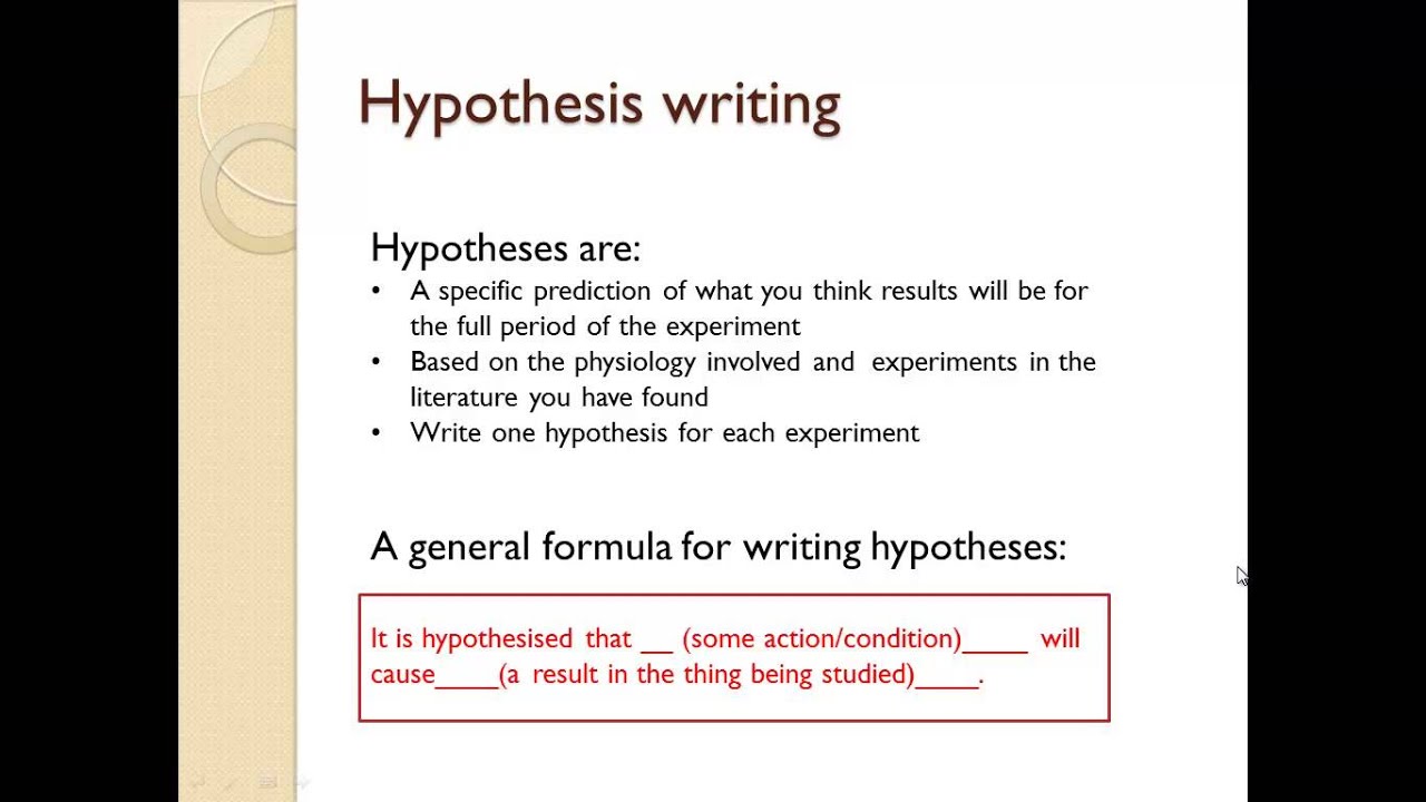 Example Of Lab Report Hypothesis At Rebecca Skinner Blog