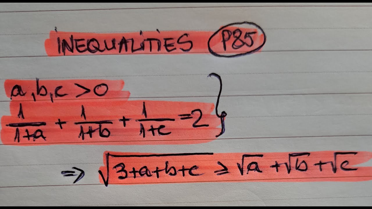 Algebra Problem Solved Math Olympiad Youtube