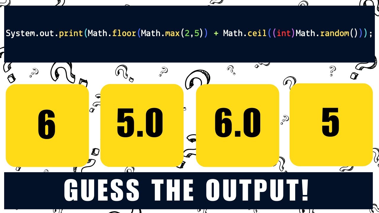 Can You Guess The Output Math Function Explained Test Your Java