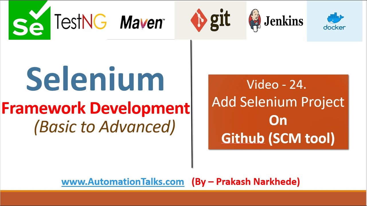 Selenium Framework Basic 24 Add Project On Github Svn Scm Tool