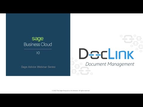 Doclink Document Management Sage X3 Users Sage Advice Youtube