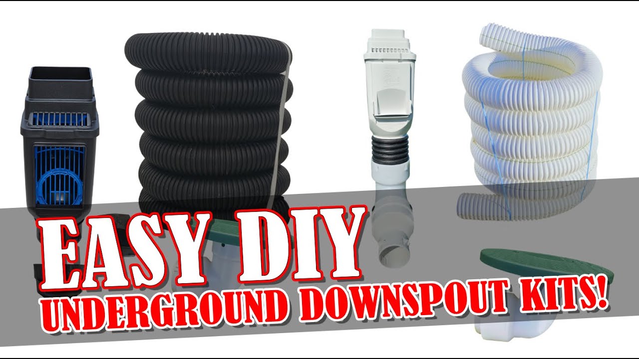 Underground Buried Downspout Pro Kit Vs Easy Diy Kit 10 You Choose