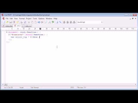 Jquery Tutorial 83 Scrolltop Youtube
